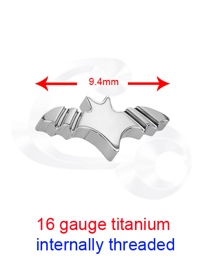 TINMSJ94-16g Internal Threaded Titanium Bat Wings - Crystal O Corp