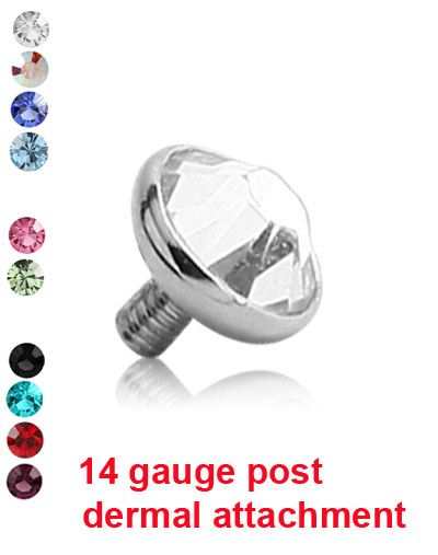 TINJD-Internally Threaded Titanium Jewelled Discs - Crystal O Corp